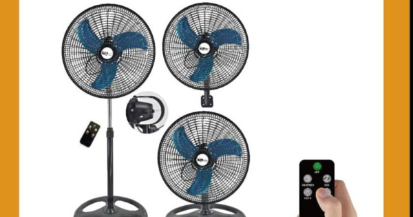 BORTECH 3 σε 1 Ανεμιστήρας ορθοστάτης δαπέδου 100W με περιστροφή 360º ...