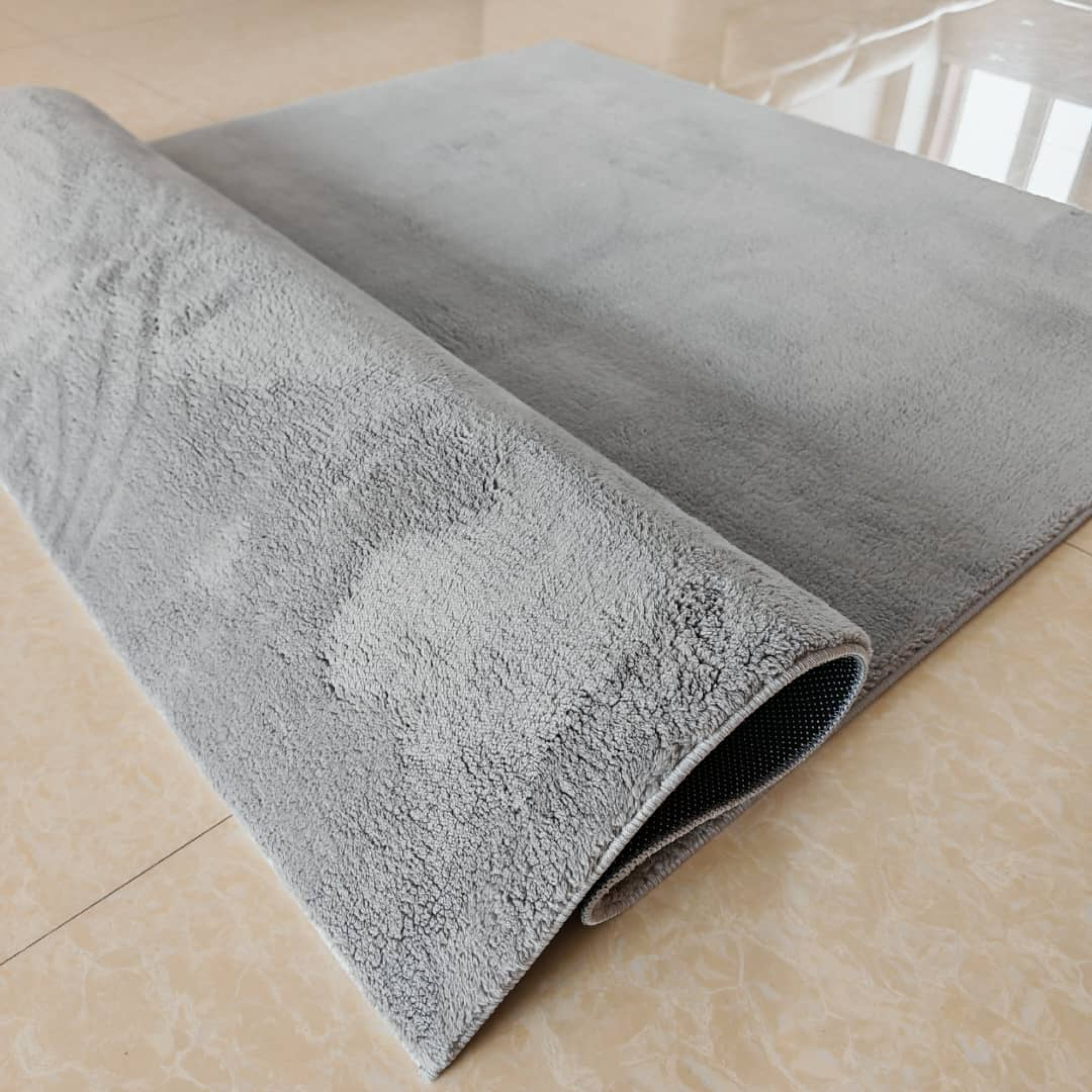 Χαλί Shaggy Soft Touch Μονόχρωμα Ανοιχτό Γκρι 120x170cm J04-GREY-120